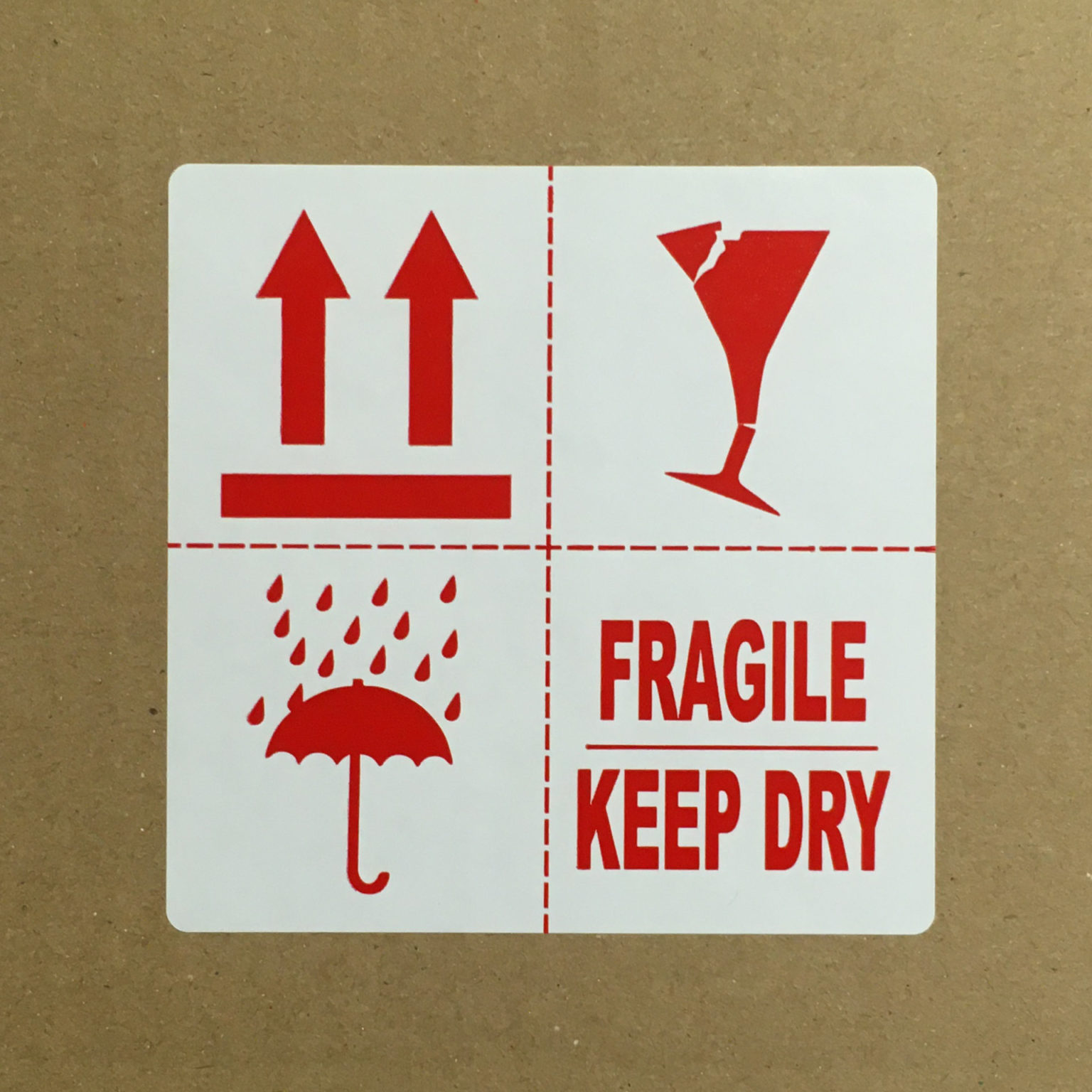 THIS WAY UP, FRAGILE, HANDLE WITH CARE – etykieta transportowa ...